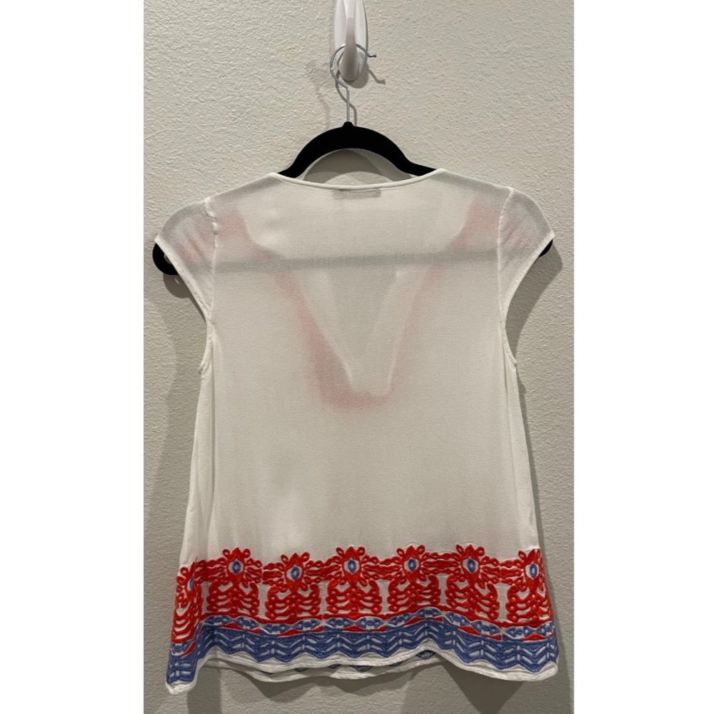 Thml Red And Blue Embroidery Blouse - Gem